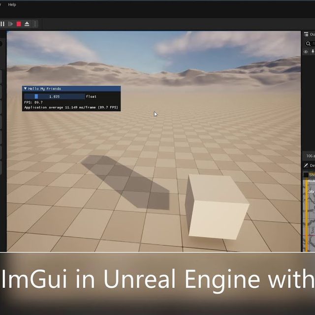 Dear ImGui UI in Unreal Engine 5 with C++ | Community tutorial