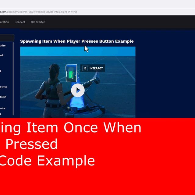 Spawn an Item Once from a Button Press (Verse Coding Example) | Community tutorial