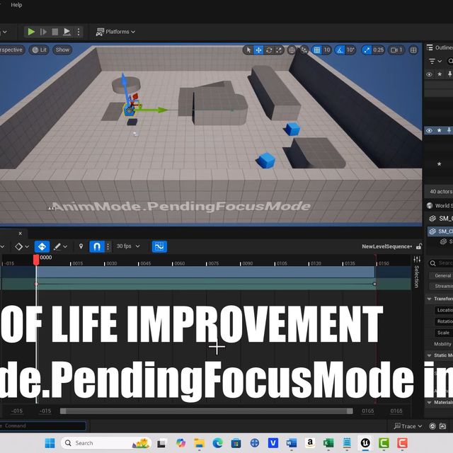 Using the AnimMode.PendingFocusMode Console Variable in Unreal Engine 5 ...