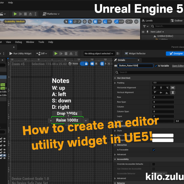 How to create an editor utility widget in UE5 | Community tutorial