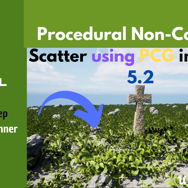 Procedurally scatter items without collision using PCG in UE 5.2 | Community tutorial