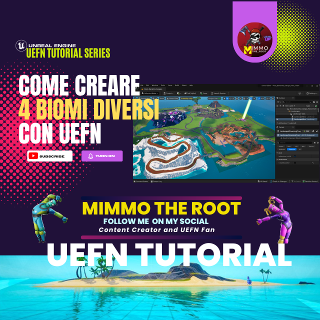 UEFN Beginner Tutorial for dummy (ITA) - Come creare 4 biomi con UEFN ...