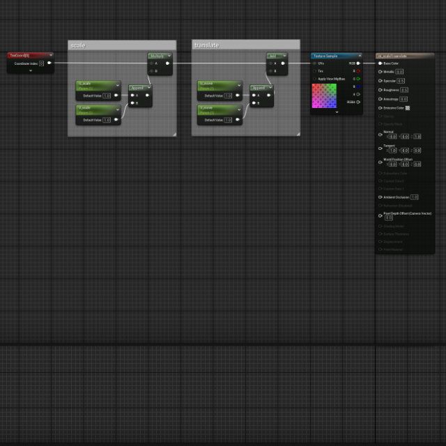 Material Node setup to scale and translate textures | Community tutorial