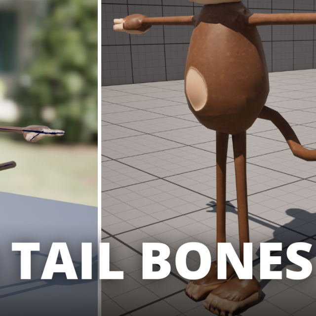 How to Add Bones into a Skeletal Mesh in Unreal Engine 5 - Add Tail Physics | Community tutorial