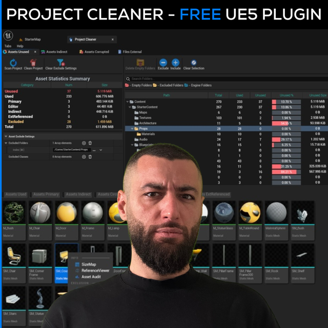 How To Clean Up Your Unreal Engine Projects | Project Cleaner | Community tutorial