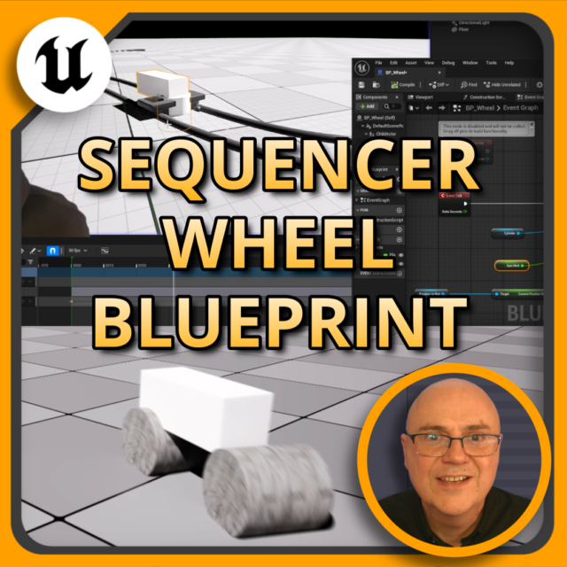Sequencer Blueprint for making wheels rotate depending on vehicle position along a spline using ...