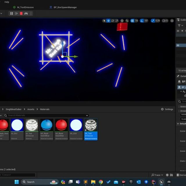 7. Adding motion to Env and Custom Sword component | Beat Saber UE 5.4 | Community tutorial