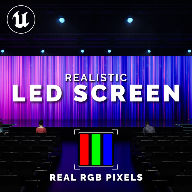 Realistic LED screen material with RGB pixels in Unreal Engine 5 | Community tutorial