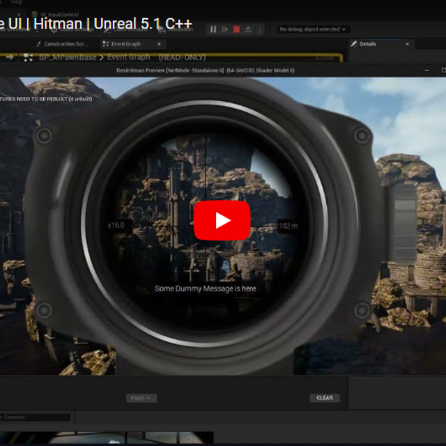 9. Update Distance and Zoom in Widget and Blur from Code | Hitman | Unreal 5.1 C++ | Community ...