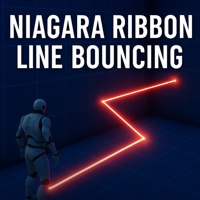 Unreal engine 5 Laser bouncing effect using Niagara Ribbon | Community tutorial