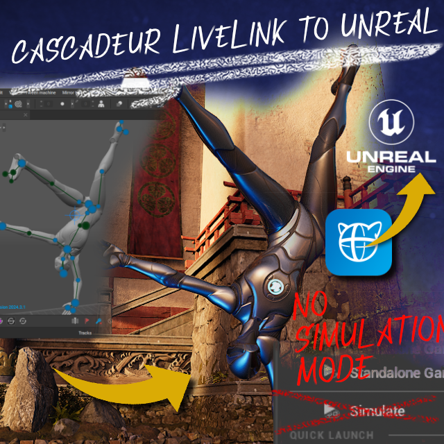 Cascadeur LiveLink to Unreal 5 (WITHOUT Simulation Mode!) | Community tutorial