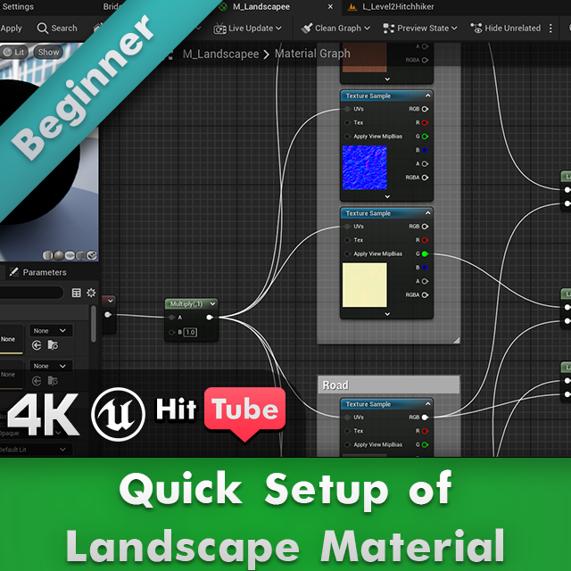 Quick Setup of Landscape Material | Short tutorial for beginners | Community tutorial