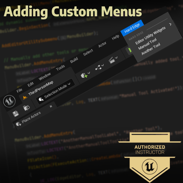 Creating Editor Custom Menus | Community tutorial