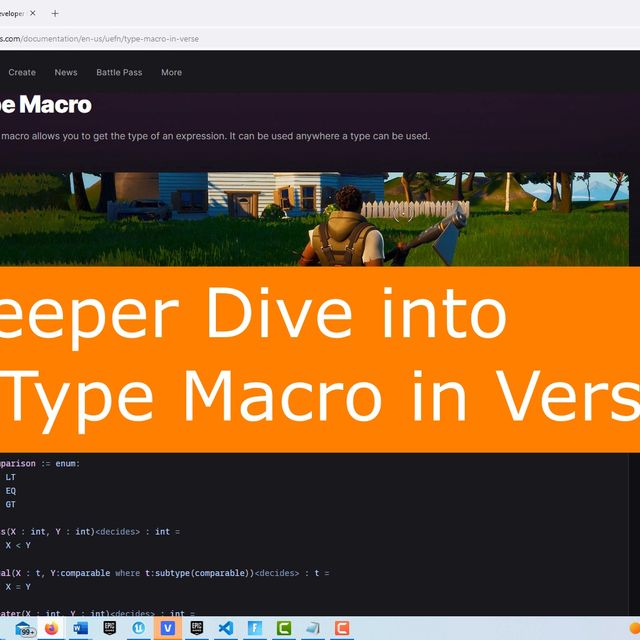 A Deeper Dive into Types and the Type Macro in Verse | Community tutorial