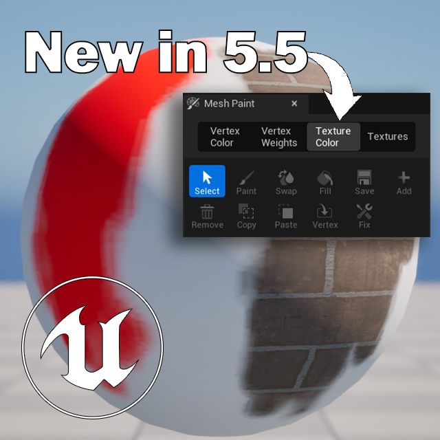 New Texture Color Tool in Unreal Engine 5.5 | No Vertex Needed for Mesh Painting! | Community ...