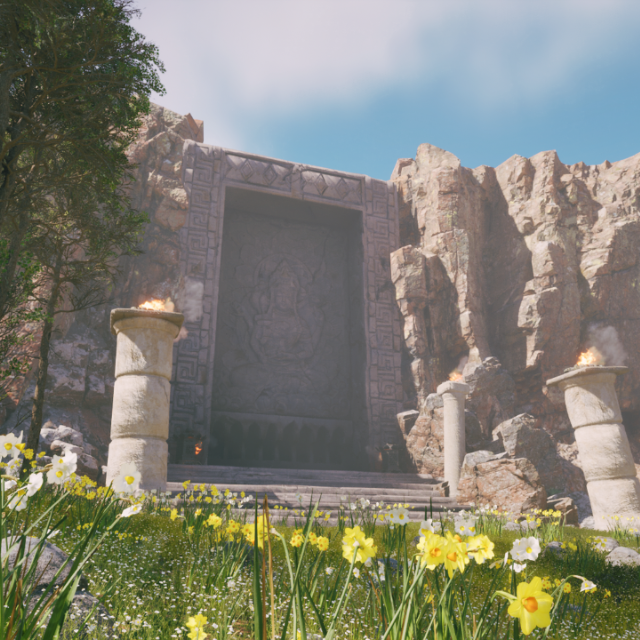 Simple Forest Mountain Gate Scene | Community tutorial