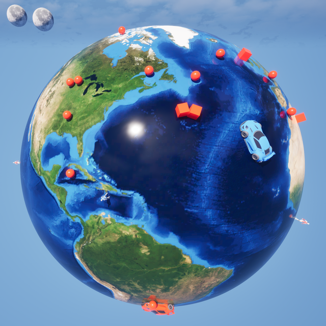 Using Chaos Callbacks for a Custom Gravity System, working with round worlds | Tutorial