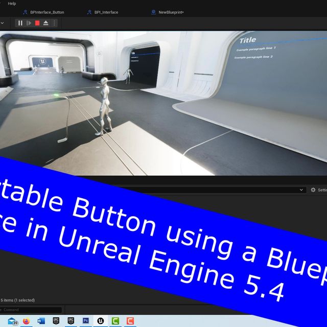 Interactive Button Using a Blueprint Interface in Unreal Engine 5.4 | Community tutorial