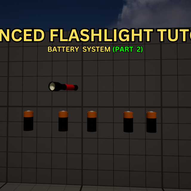 Advanced Flashlight - Battery System (Pickup,Drain) (Part 2) - Unreal Engine 5 Tutorial ...