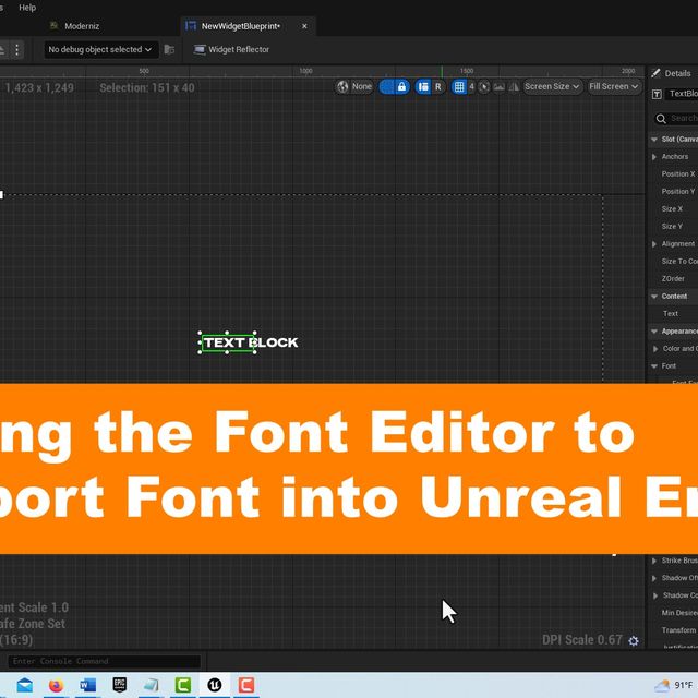 Using the Font Editor to Import Font into Unreal Engine 5.4 | Community tutorial