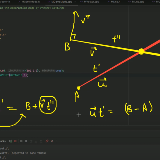12. Line Intersection | Essential Mathematics for Game Programming in UE 5.3 | Community tutorial