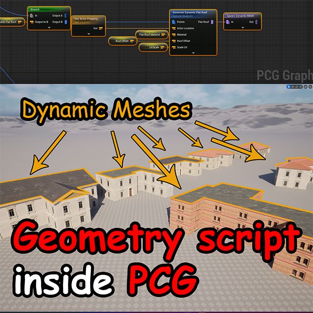 Make Dynamic Mesh Inside PCG With Geometry Script | Community tutorial