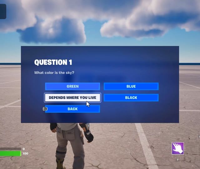 Multiple Choice Question in Unreal Editor for Fortnite: The Pop-up ...