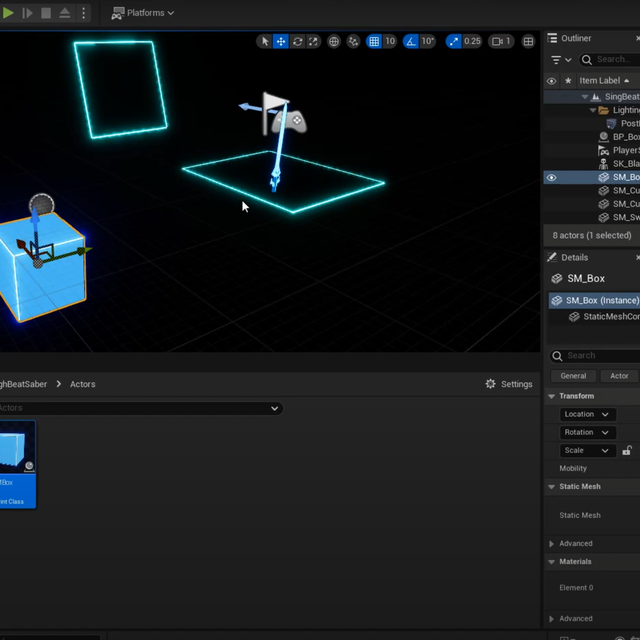 5.Create BeatSaber Box | Beat Saber UE 5.4 | Community tutorial