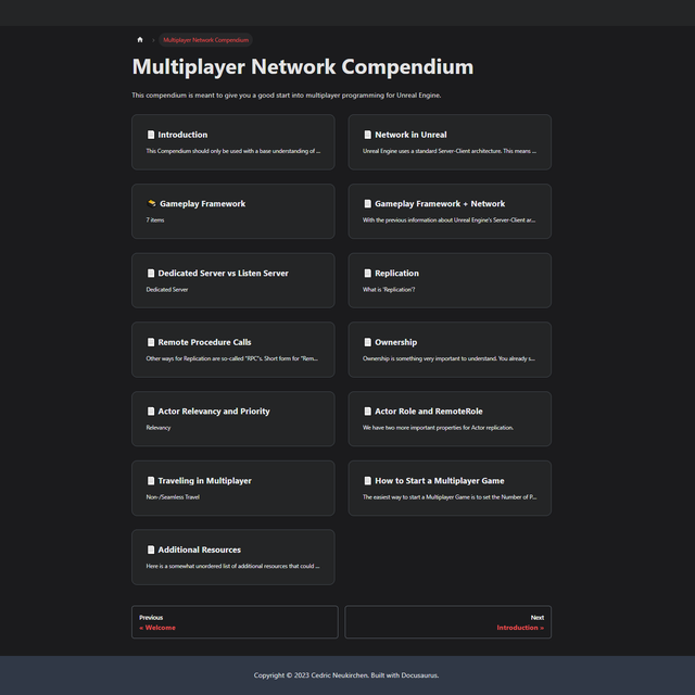 Multiplayer Network Compendium | Community tutorial