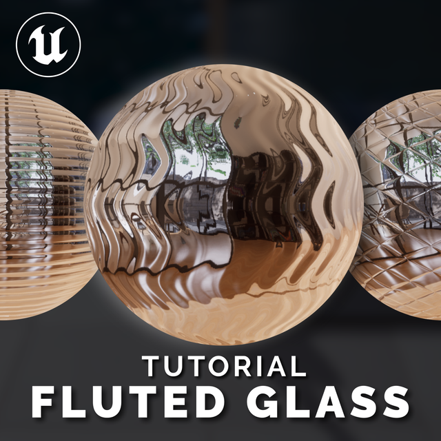 Realistic fluted, ribbed and frosted glass material in Unreal Engine 5 | Community tutorial