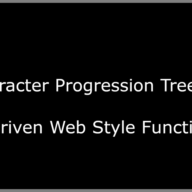 Creating Character Progression Trees - Data Driven Web Style ... Creating Character Progression Trees - Data Driven Web Style ...