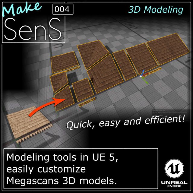 Modeling tools in UE5, easily customize Megascans 3D models - MakeSenS ...