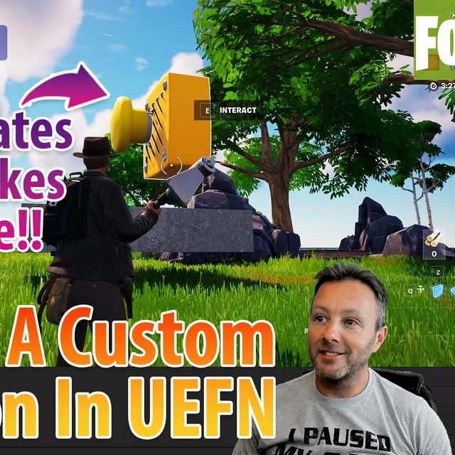 How To Make A Custom Button In UEFN That Moves And Makes Sound | Community tutorial