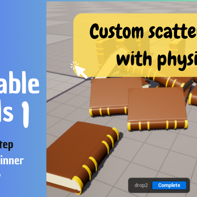 Scatter items with Physics using Scriptable Tool in Unreal Engine 5.2 | Community tutorial